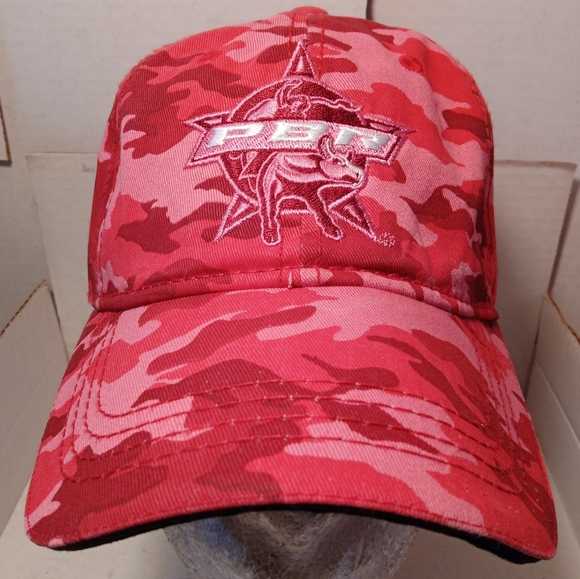 Pbr | Accessories | Pink Camo Pro Bull Riders Pbr Velcro Strapback Hat ...